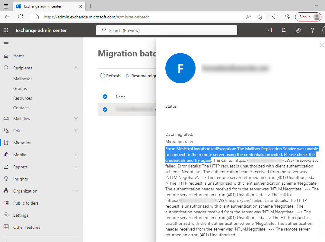 Hybrid Migration Endpoint Account Credentials ändern Alexander